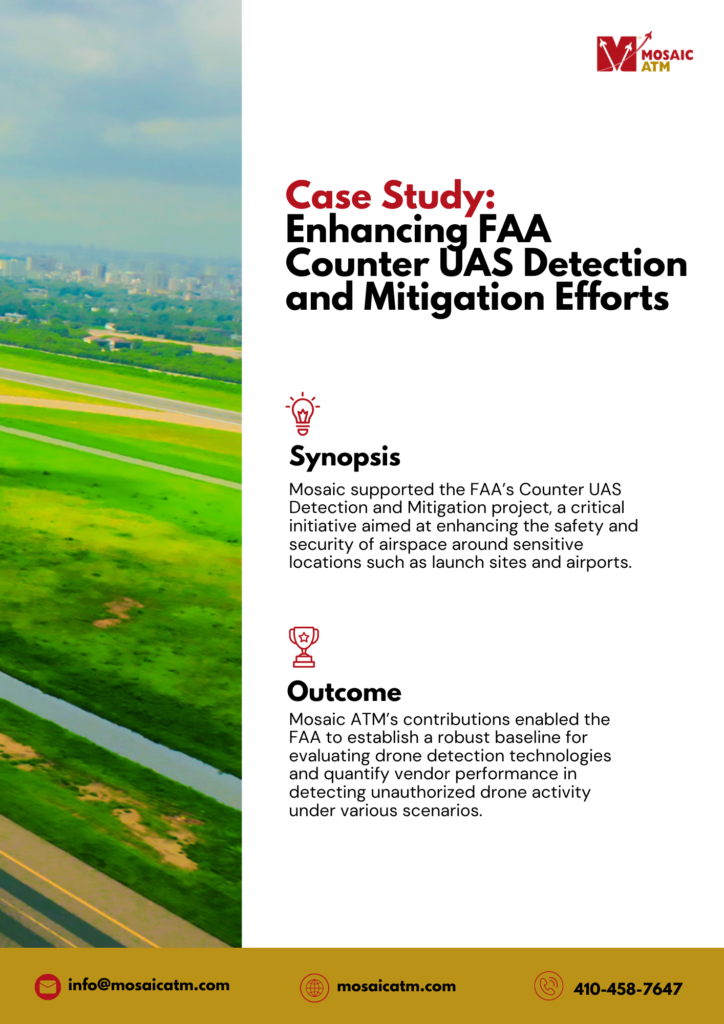 Enhancing FAA Counter UAS Detection and Mitigation Efforts - Mosaic ATM